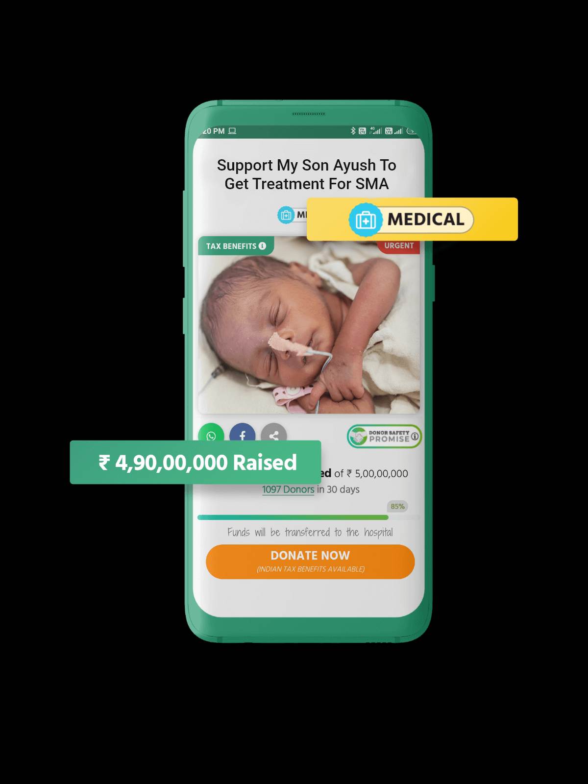 Start a free fundraiser | Medical Crowdfunding In India
